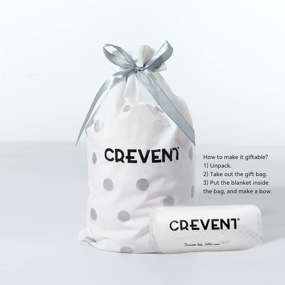 CREVENT Minky Baby Blanket for Boys, Soft Plush Receiving for Newborns - Giraffe 30x40 Inches