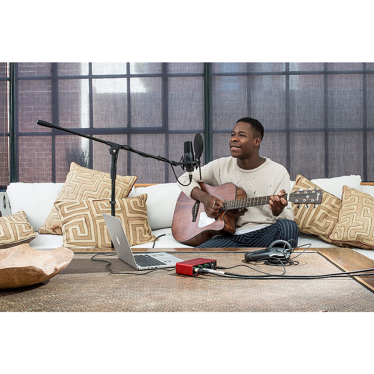 Focusrite Scarlett Solo 2x2 USB Audio Interface Full Studio Bundle with Creative Music Production Software Kit