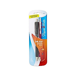 Paper Mate InkJoy 700RT Retractable Ballpoint Pen, Medium Point, Fashion Barrel/Black Ink, 2-Pack (1862435)