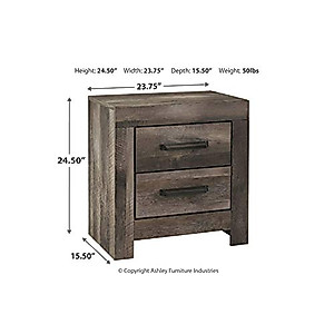 Signature Design by Ashley Wynnlow Nightstand, Dark Weathered Gray