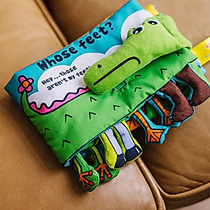 Melissa & Doug Soft Activity Baby Book - Whose Feet?, 2000+ toys - 1 EA, Multi color