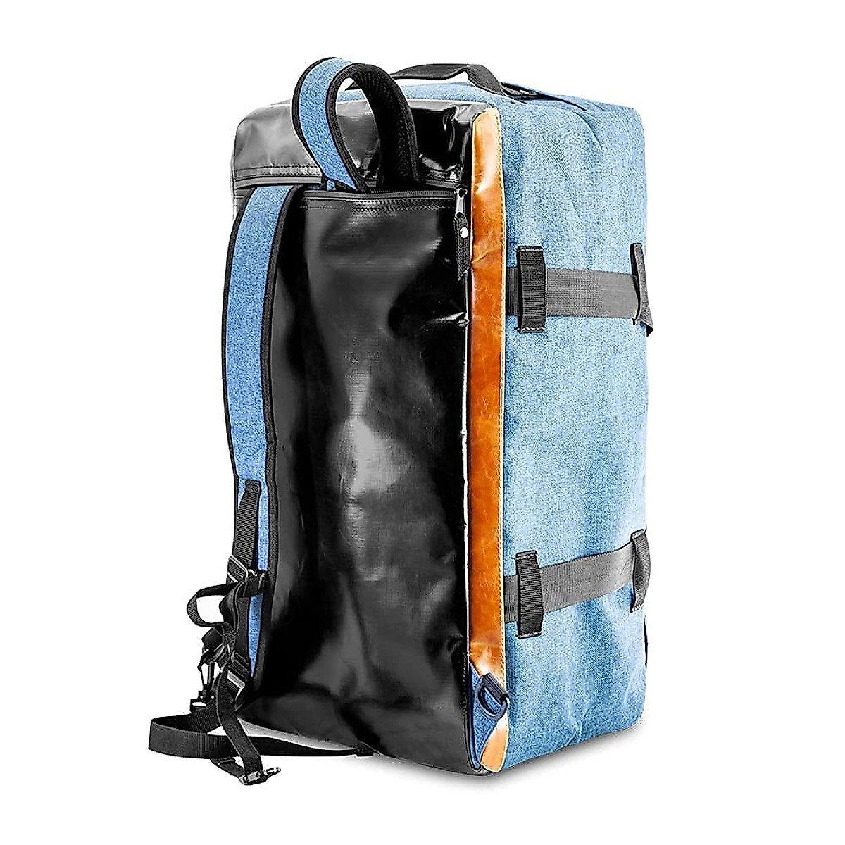 Skunk Hybrid Backpack/Duffle Navy Denim - Smell Proof - Weather Resistant- With Combo Lock US PATENT NUMBER D819327