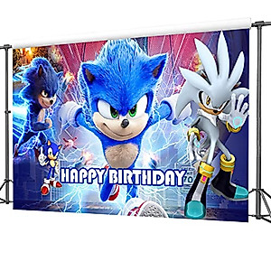 7x5ft Hedgehog Backdrop Background for Photography Boy Birthday Party Decoration Supplies