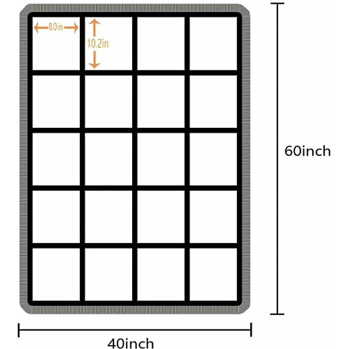 LYFLES 2 Pack Sublimation Blanks Throw Blanket with 20 Photos Panel 40"X60",100% Polyester