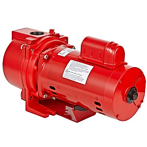 Red Lion RL-SPRK150 115/230 Volt, 1.5 HP, 71 GPM Cast Iron Sprinkler/Irrigation Pump with Thermoplastic Impeller, Red, 97101501