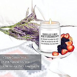Retirement Gifts for Women Men,Happy Retirement Gifts for Coworker Best Friends Dad Mom Teacher Nurse Boss,Retirement Party Decorations for Her Him, Unique Candle Gifts for Retired Men Women