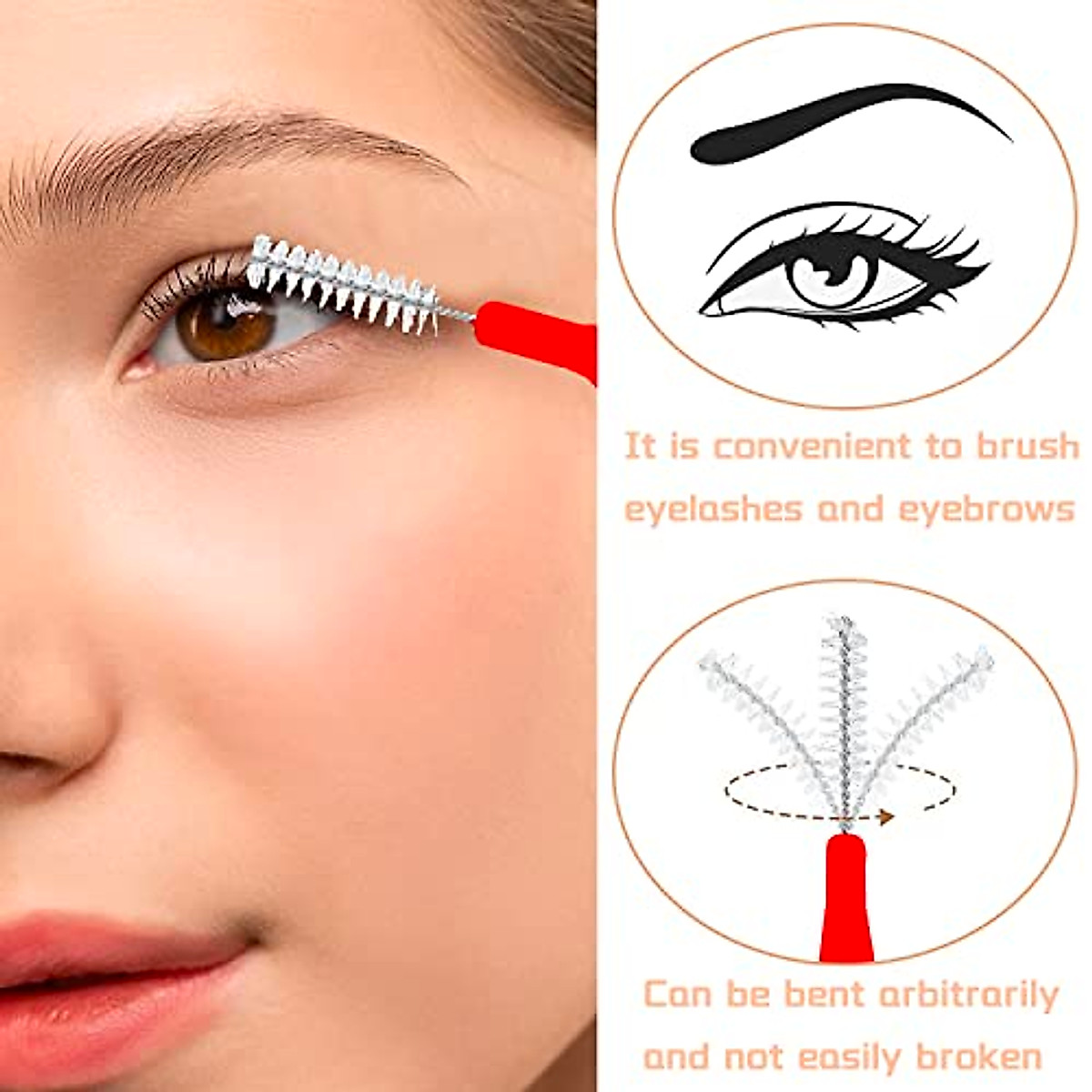 GOUWEIBA 100pcs Braces Brush Disposable Interdental Brush Toothpick Dental Tooth Flossing Head Oral Dental Hygiene Flosser Dental Hygiene Flosser Tooth Cleaning Tools Oral Flossing Head (Mixed Color)