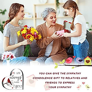 Sympathy Gift Red Cardinal Gifts Decor Bereavement Gift Crystal Acrylic Heart Memorial Gift Condolence Gift for Loss of Loved One Table Centerpieces Remembrance Decor (I Am,5.95 x 6 x 0.6 Inches)