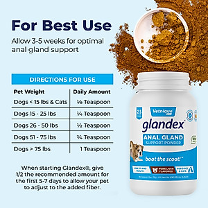 Glandex Dog Fiber Supplement Powder for Anal Glands with Pumpkin, Digestive Enzymes & Dog Probiotics for Digestive Health - Vet Recommended - Boot The Scoot (Pork Liver, 2.5oz Powder)