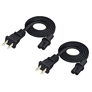 Vebner 3-Foot Power Cord Compatible with Sonos Five, Sonos Play 5, Sonos Beam, Sonos Arc, Sonos Amp, Sonos Playbase, Sonos Sub Gen 3 and Sonos Sub Mini - 2-Pack (Black)