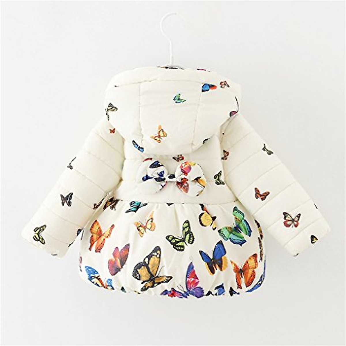 MINKIDFASHION Baby Girls Winter Autumn Warm Butterfly Jacket Coat (3T, Beige)