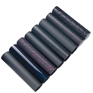 8 Pieces 8x12 Inch Pink Series Faux Leather Sheets Including 7 Kinds Leather Sheets for Leather Bows and Earrings Making