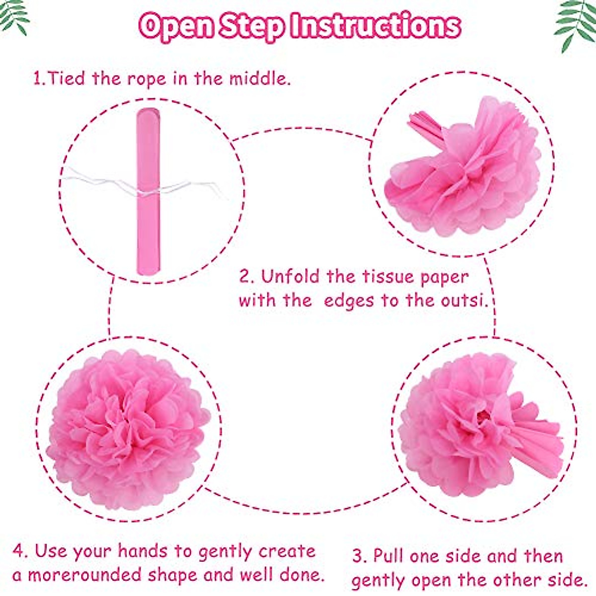 Flamingo Party Supplies, Hawaiian Party Decorations Flamingo and Pineapple Honeycomb Ball Paper Lanterns Paper Fans Pom poms Flowers for Birthday Luau Tropical Bachelorette Party