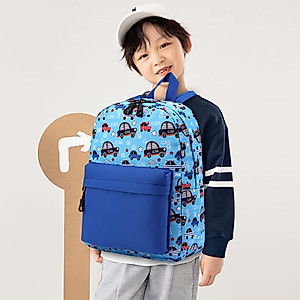 Little Kids Toddler Backpacks for Boys and Girls Preschool Backpack With Chest Strap (Dinosaur black blue)