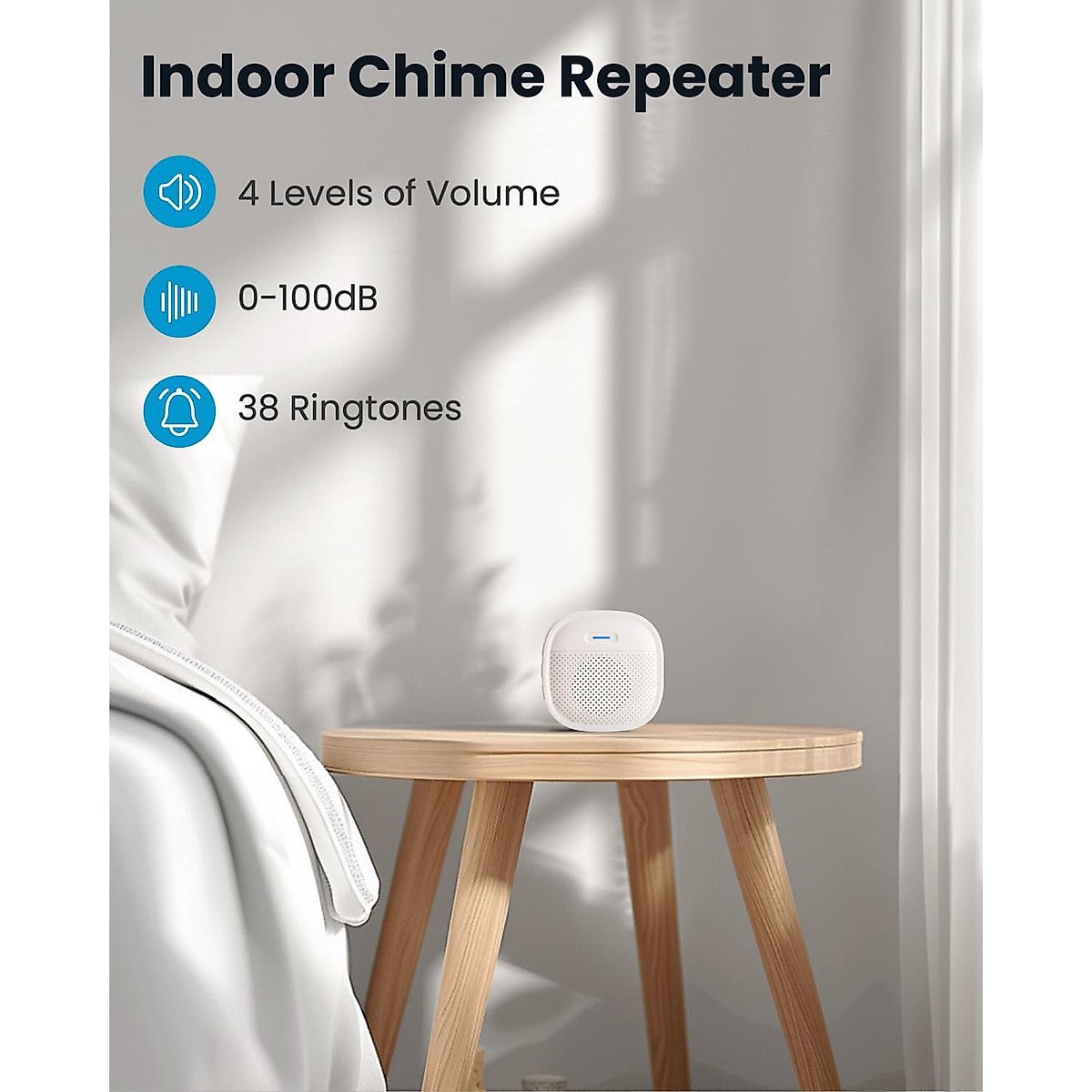 ieGeek Doorbell Camera Wireless No Subscription - Wireless Video Doorbell with Chime, Doorbell with Camera 1080P FHD, Voice Changer, 2-Way Audio, PIR Motion Detection, 2.4Ghz WiFi, Works with Alexa