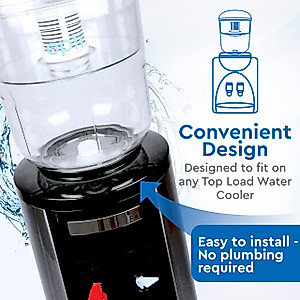 3 Gallon Water Jug Alkaline Water Filter for Top Load Water Dispenser | Opti Flex Water Jug Alkaline Filter Removes Water Contaminants While Increasing Water Alkaline Measurement Up to 9.0