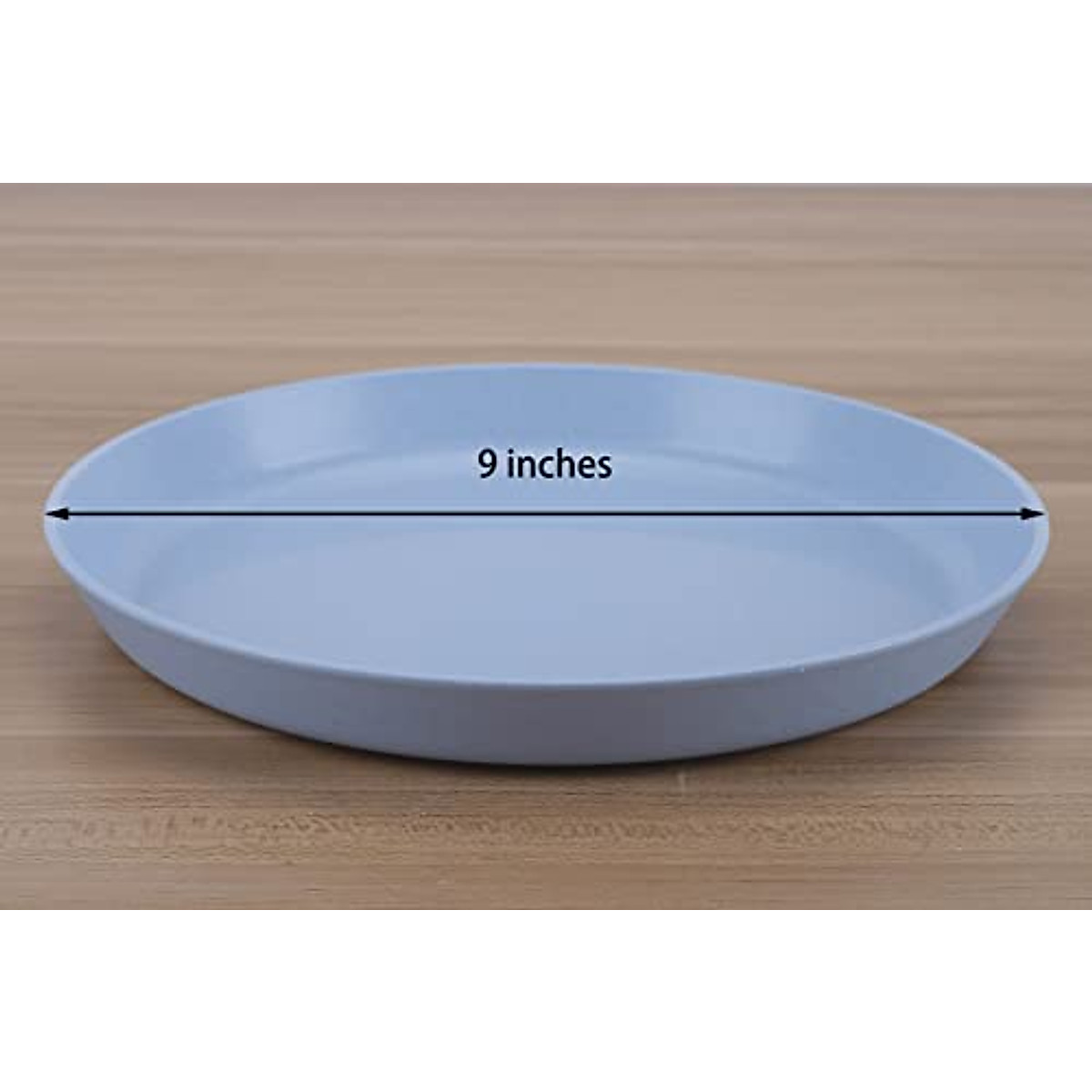 LuckyZone 9 Inches Reusable Wheat Straw Plates, Sets of 4 | Lightweight & Unbreakable Plate for Home Kitchen | Dishwasher & Microwave Safe | BPA Free & Eco-Friendly (9 Inches)