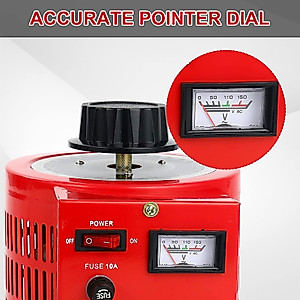 YaeCCC Voltage Transformer 10 Amp Auto AC Variable Voltage Converter,1000VA,0~130 Volt Output (1000W Max)