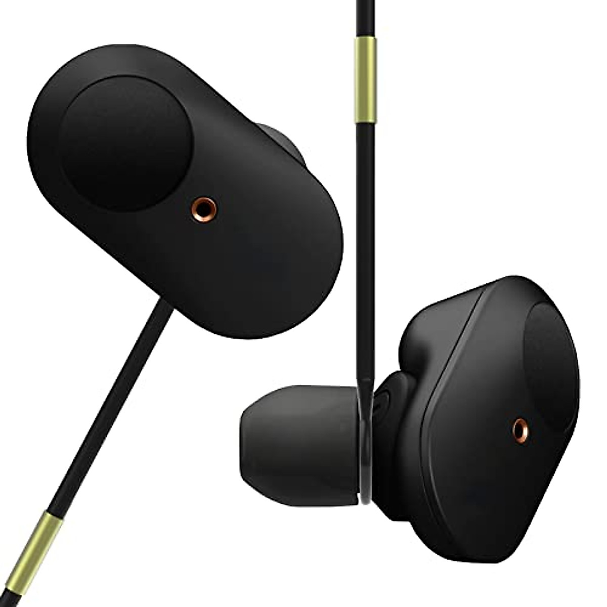 cobcobb Looper Wireless Earbuds Anti-Lost Strap Magnetic Cord for Stemless Wireless Headphone TOZO Bose JBL Beats Skullcandy Samsung(Black 2Pack)