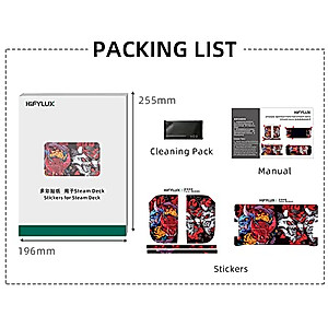 Cicilemo Protective Skin Decal for Steam Deck, Anti-slip Scratch-resistant Skins Stickers Set Compatible with Steam Deck Handheld Gaming PC(Brighting Red)