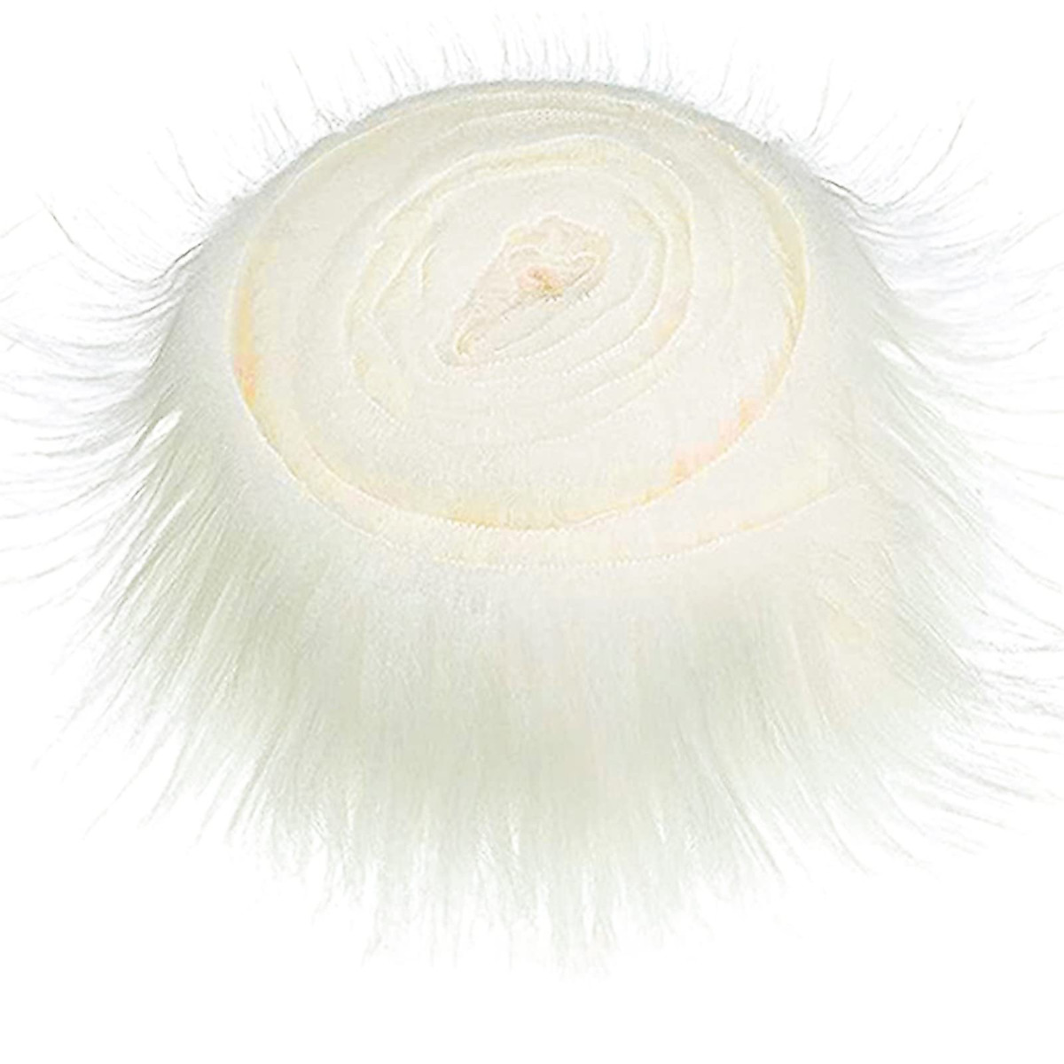 Faux Fur Ribbon DIY Shaggy Plush Faux Fur Fabric Precut Strips Handmade Super Soft White