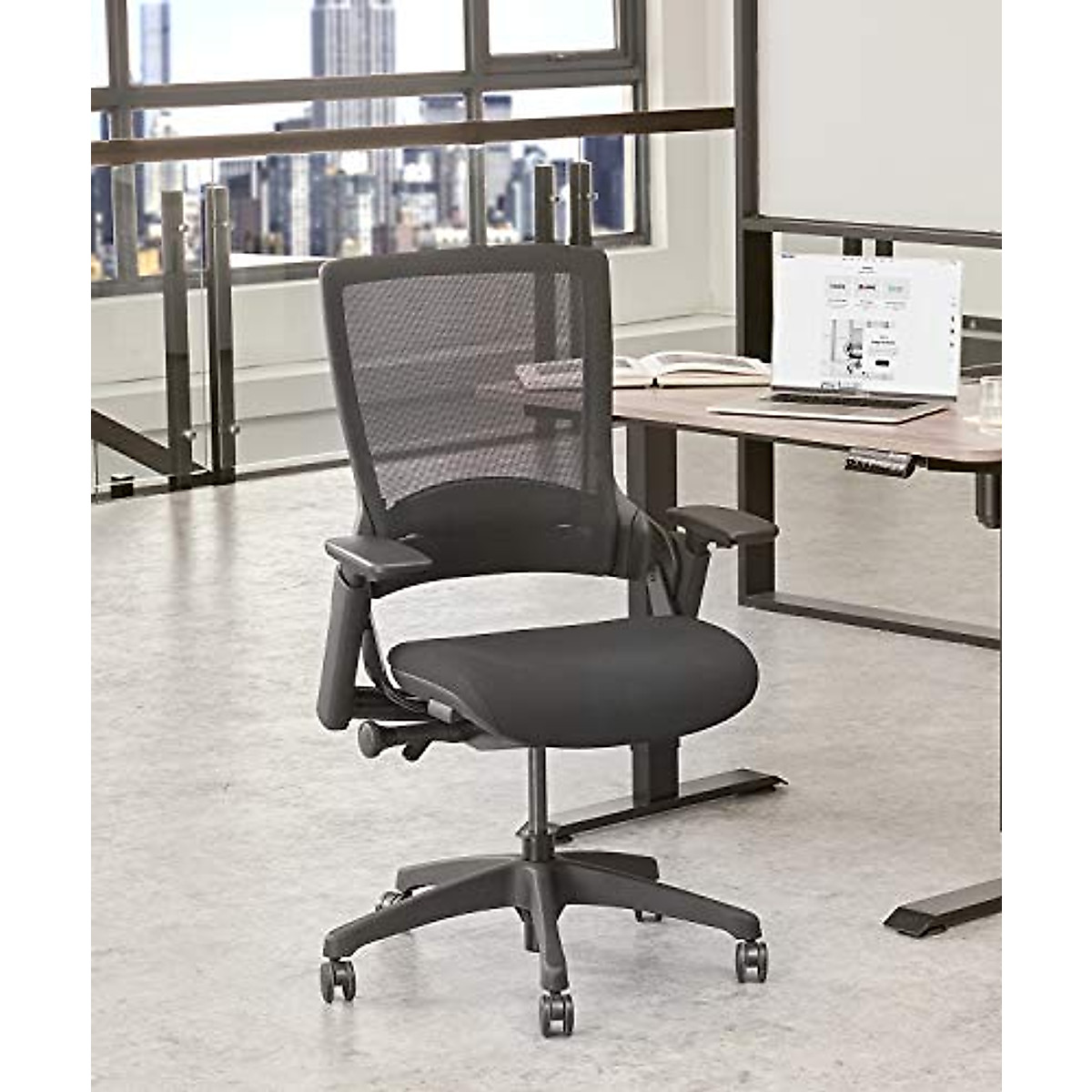CLATINA Ergonomic High Swivel Executive Chair with Adjustable Height 3D Arm Rest Lumbar Support and Mesh Back for Home Office Black BIFMA Certification No. 5.1