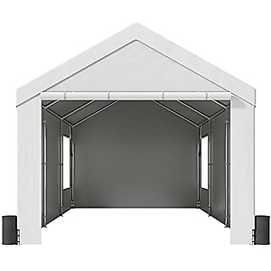 VEVOR Carport, Extra Large 12 x 20 ft Heavy Duty Car Canopy with Roll-up Ventilated Windows, Portable Garage with Removable Sidewalls, Waterproof UV Resistant All-Season Tarp for SUV, Truck, Boat