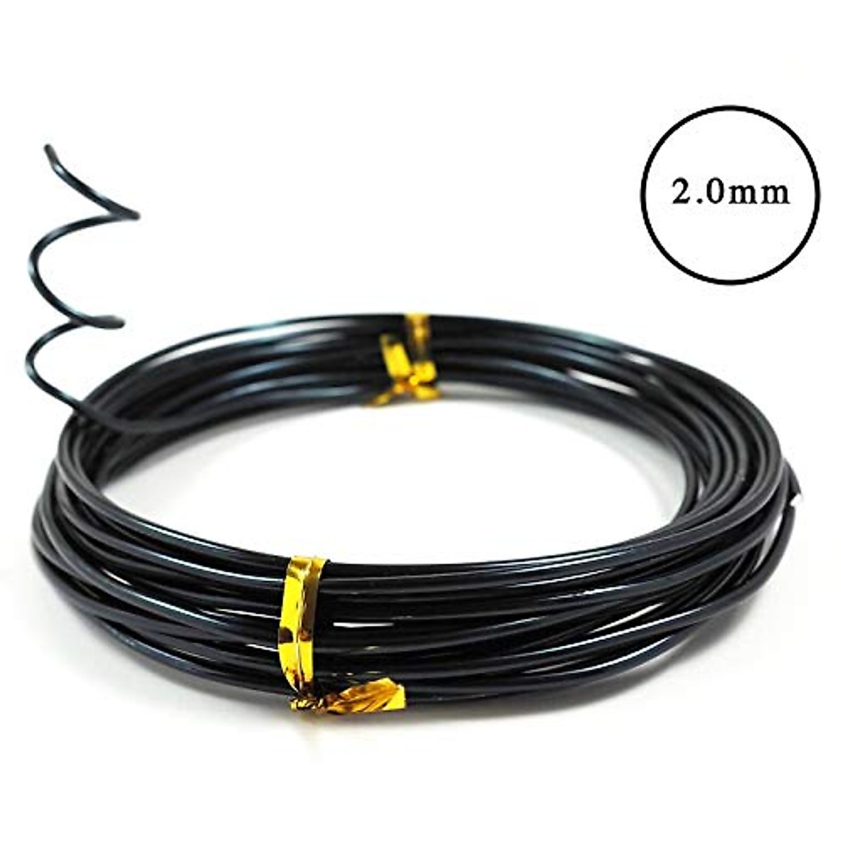 Pumbaa Anodized Aluminum Bonsai Training Wire 5-Size Starter Set-1.0Mm,1.5Mm,2.0Mm,2.5Mm,3.0Mm(147 Feet Total)-Choose Your Color(5 Size - Black