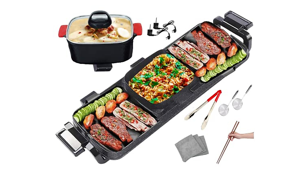 Soup N Grill V3 Hotpot Grill Combo - Indoor Korean BBQ & Hotpot