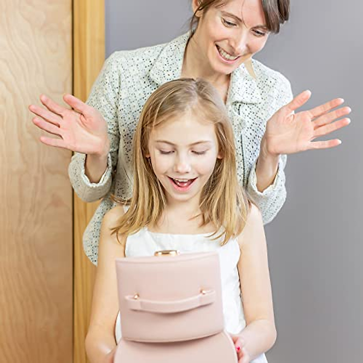 Vlando Kids Musical Jewelry Box for Girls with Drawer, Music Box with Ballerina and Stickers for Birthday Bedroom Decor, Pink