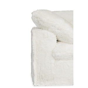 Barefoot Mega Plush 3-Seat Sofa in White Fabric by Hooker Furnishings