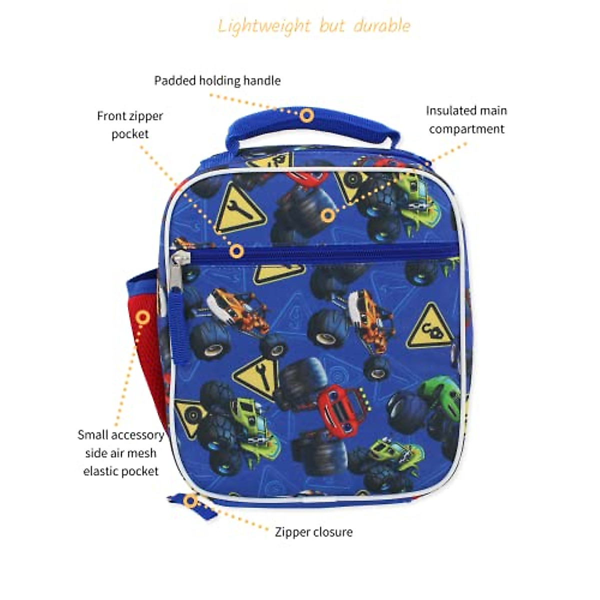 Nickelodeon Blaze and the Monster Machines Boys Girls Soft Insulated School Lunch Box (One Size, Blue)