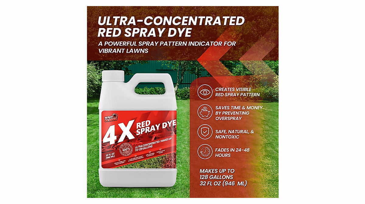 4X Red Spray Dye - Concentrated Spray Pattern Indicator Dye, Ideal ...