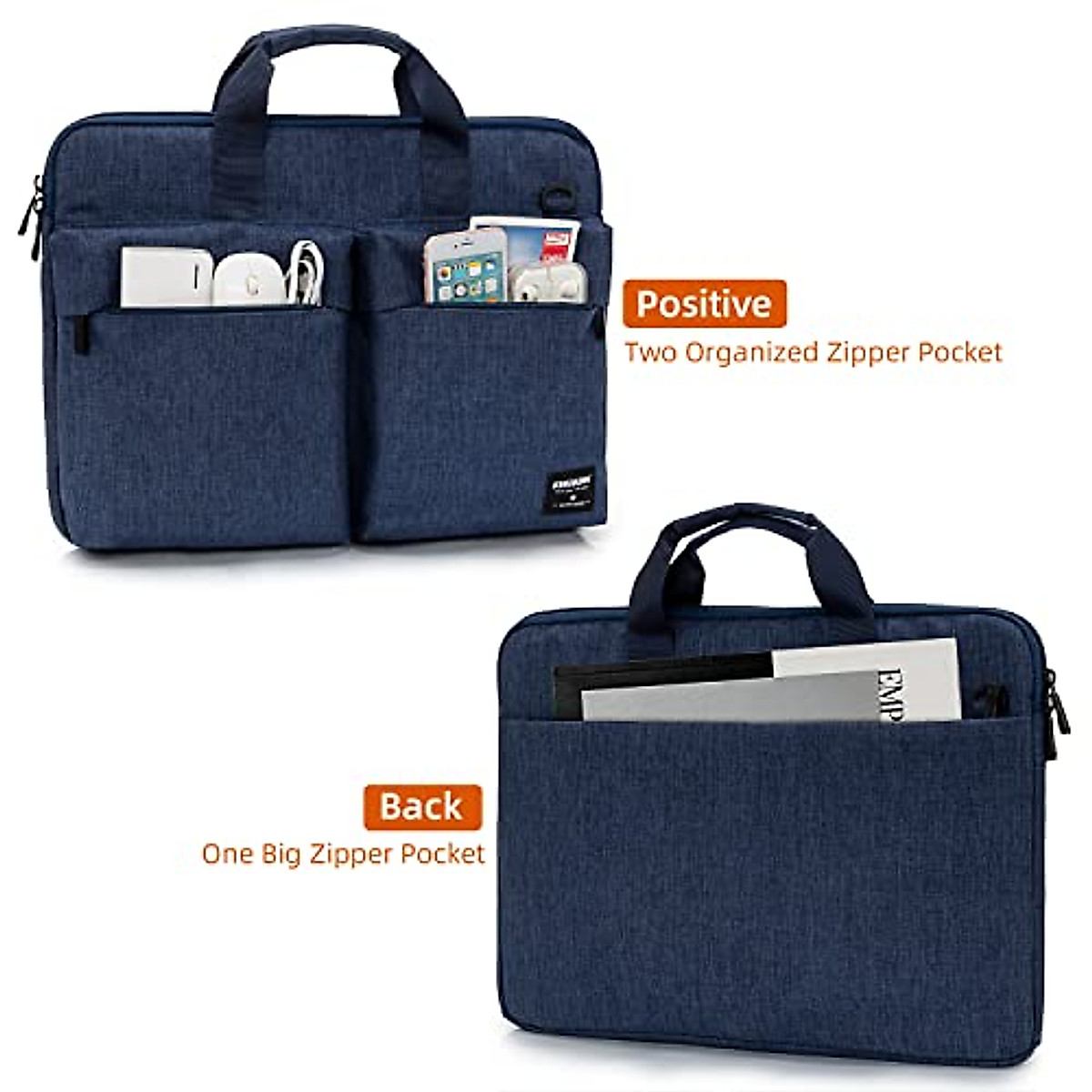 KINGSLONG 14 Inch Laptop Bag Shoulder Messenger,Slim Lightweight Laptop Computer Notebook Ultrabooks Carrying Case Handbag for Men Women Fit for Acer Asus Lenovo HP Toshiba, Blue