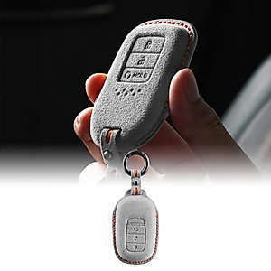 FDAIUN Three-dimensional Car Key Bag Key Chain Holder For Honda Key Fob Holder Auto Key Case Protector (Grey)