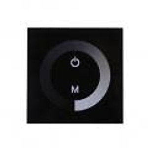 Wall Light, Single Color Touch Panel Dimmer Wall Switch Controller LED Light Strip DC 12V-24V (Black)