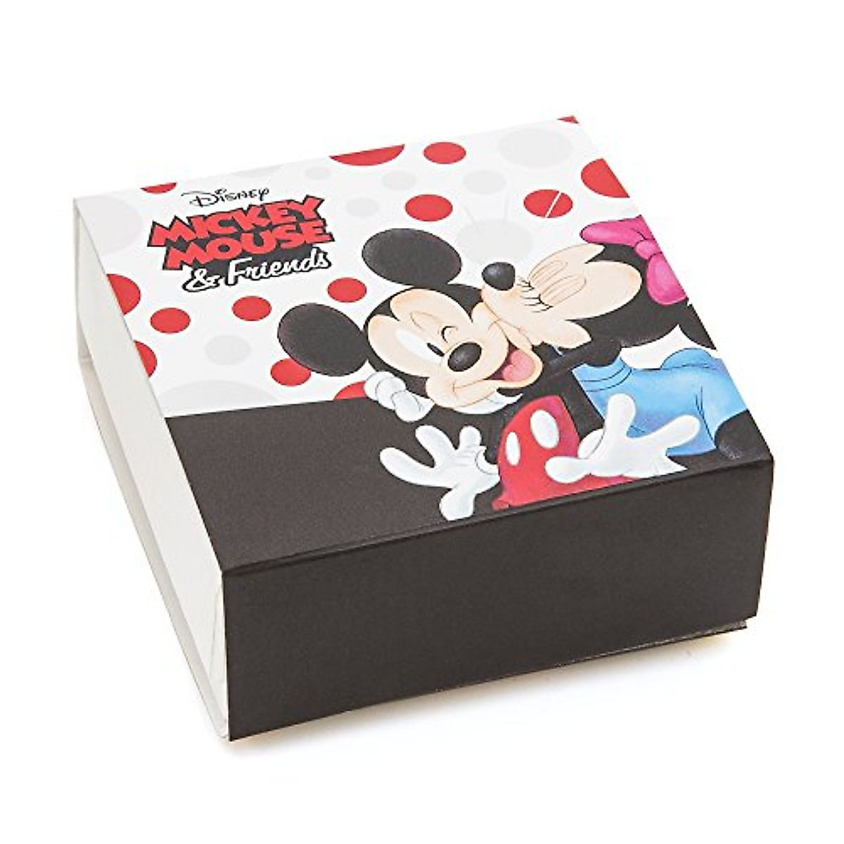 Disney Mickey Mouse or Minnie Mouse Silver Plated Cubic Zirconia Hoop Earrings, Official License