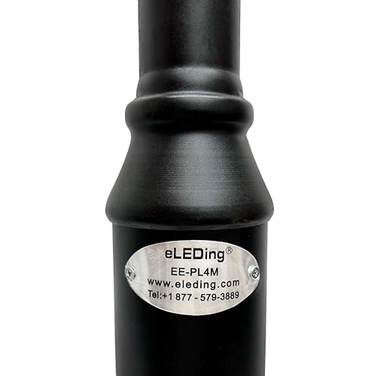 eLEDing 2.28in. 3 in. 3.5 in. Up to10 FT. 13 FT. 16 FT. Black Outdoor Universal Metal Street Light Pole Post w/Base MOUNTING Steel Anchors (13FT)