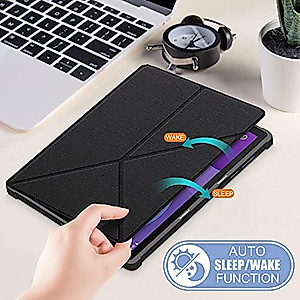 Case for Lenovo Tab M10 HD (2nd Gen)& Nook 10" HD Tablet,Standing Origami Protective Folio Cover for Lenovo Tab M10 HD Gen 2 [TB-X306F/TB-X306X],(Not for M10 HD) Black