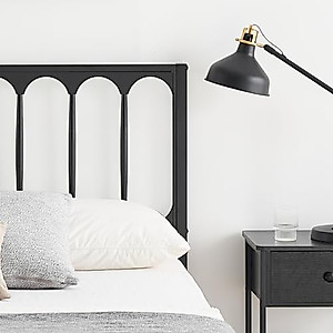 GAOMON 12.6 Inch Queen Size Bed Frame, Queen Platform Bed Frame, Metal Platform Bed Frame with Headboard/Mattress Foundation for Storage/No Box Spring Needed (Black)