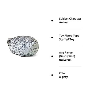 Rainlin Chubby Blob Seal Pillow Plush Animal Toy Stuffed Seal Plushie Cotton Cute Pillow Gray 13.0 inch