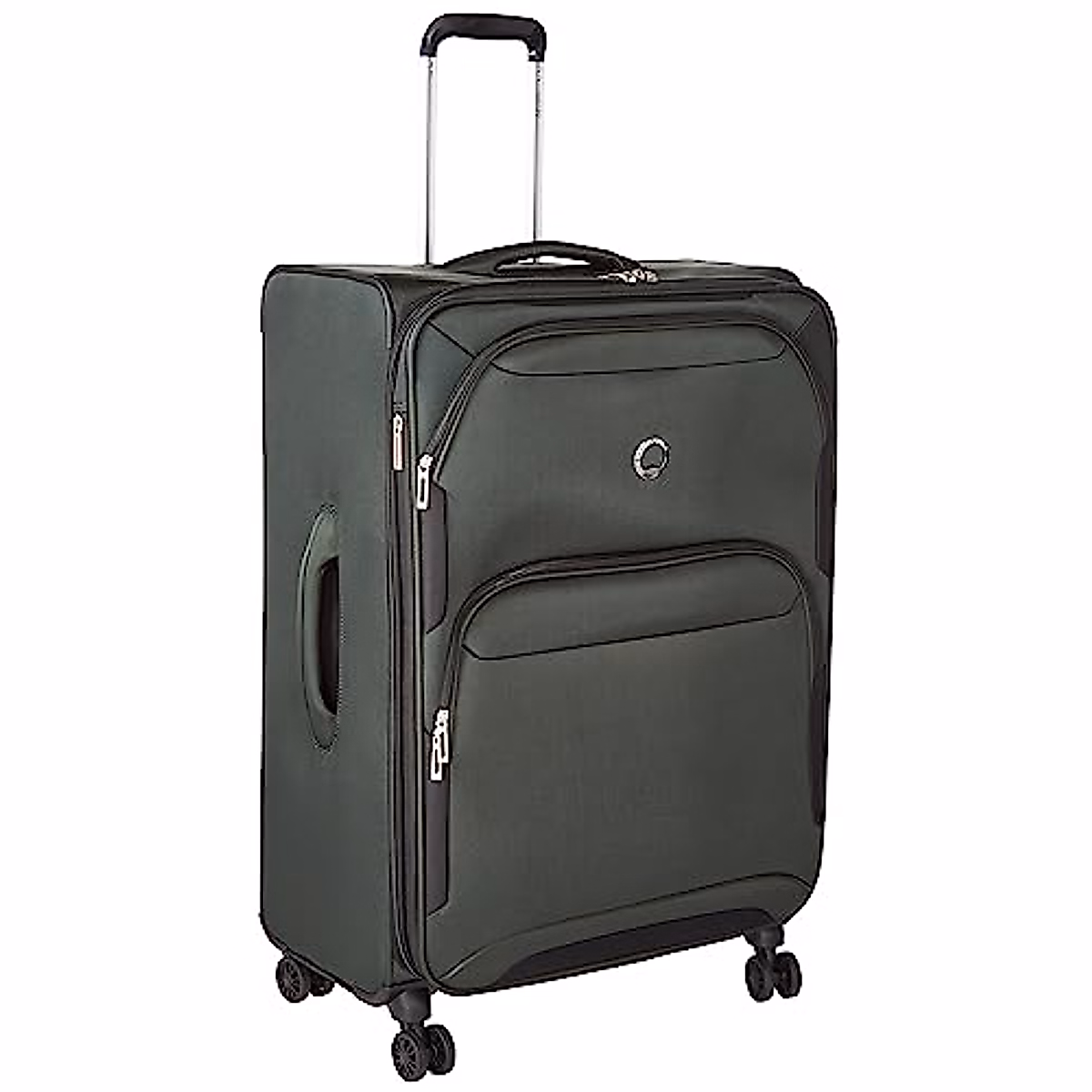 DELSEY Paris Sky Max 2.0 Softside Expandable Luggage with Spinner Wheels, Green, Checked-Medium, 24 Inch