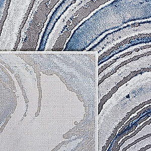SAFAVIEH Craft Collection 9' x 12' Blue/Grey CFT845M Modern Abstract Non-Shedding Living Room Bedroom Dining Home Office Area Rug