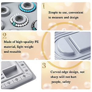 4 Pieces Bead Design Boards Mats Bracelet Design Board Flocked Bead Board Necklace Beading Jewelry Organizer Tray DIY Jewelry Making Tray Bead Tray for Jewelry Making