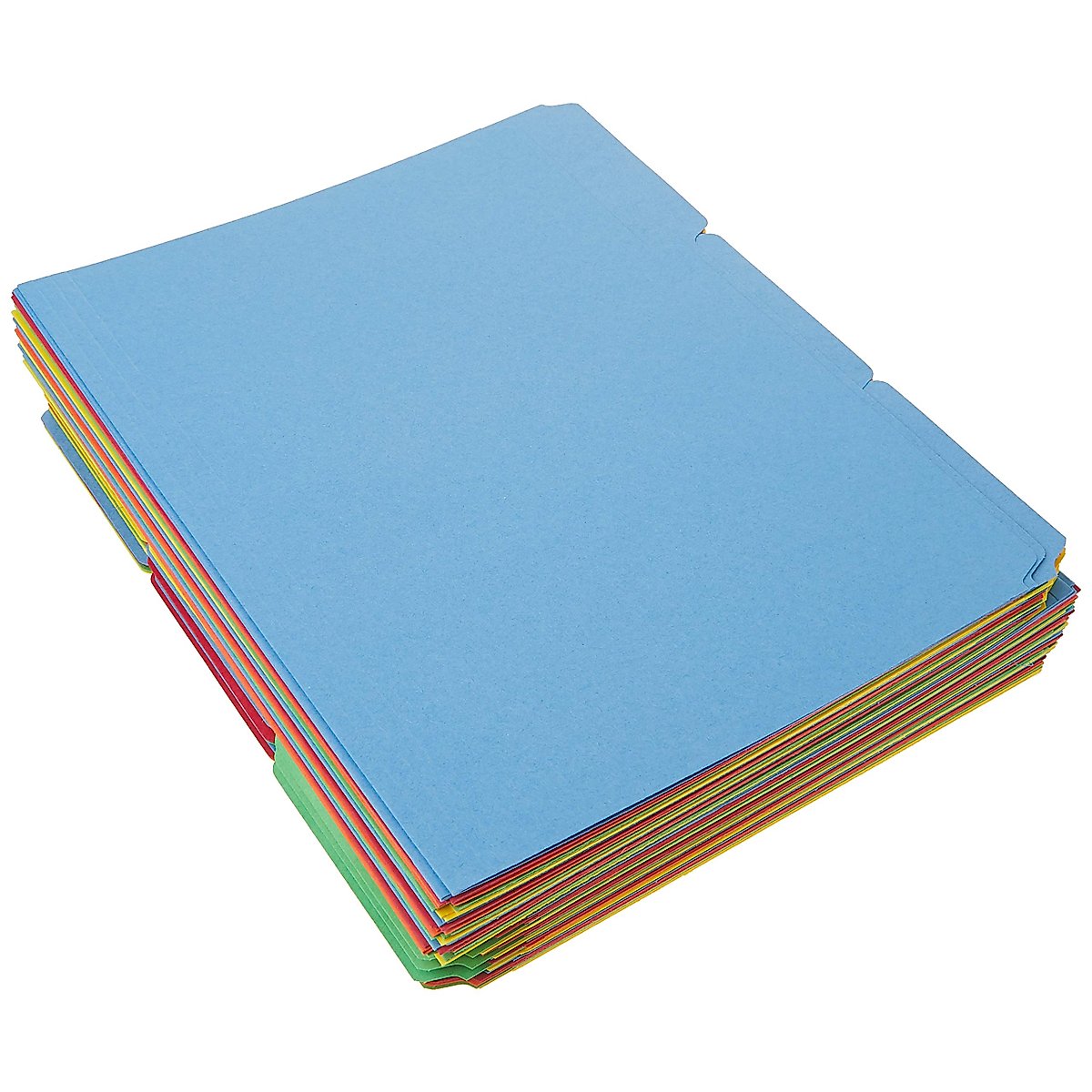 Amazon Basics File Folders - Letter Size (100 Pack) – Assorted Colors