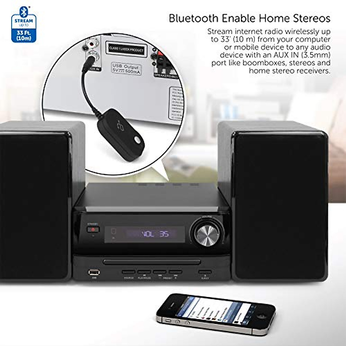 Aluratek Bluetooth Headset for Smart Phones - Blue