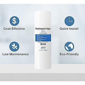 Sediment Melt Blown Water Filter Cartridge Standard 2.5x10" 5 Micron 25 Pack