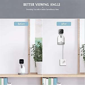PUUUCI Wall Mount for Blink Mini Pan-Tilt Camera/WYZE Cam Pan v3&v2 / Eufy Security Solo IndoorCam P24 - WYZE/Blink/Eufy Security Camera Mount Bracket Accessories for Home/Apartment/Office (2-Pack)