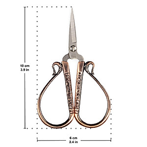 JubileeYarn Classic Chinese Small Embroidery Craft Scissors - Copper - 1 Pair