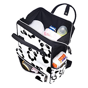 Panda Bear Heart Changing Bags Organizer Nappy Bags for Baby Care